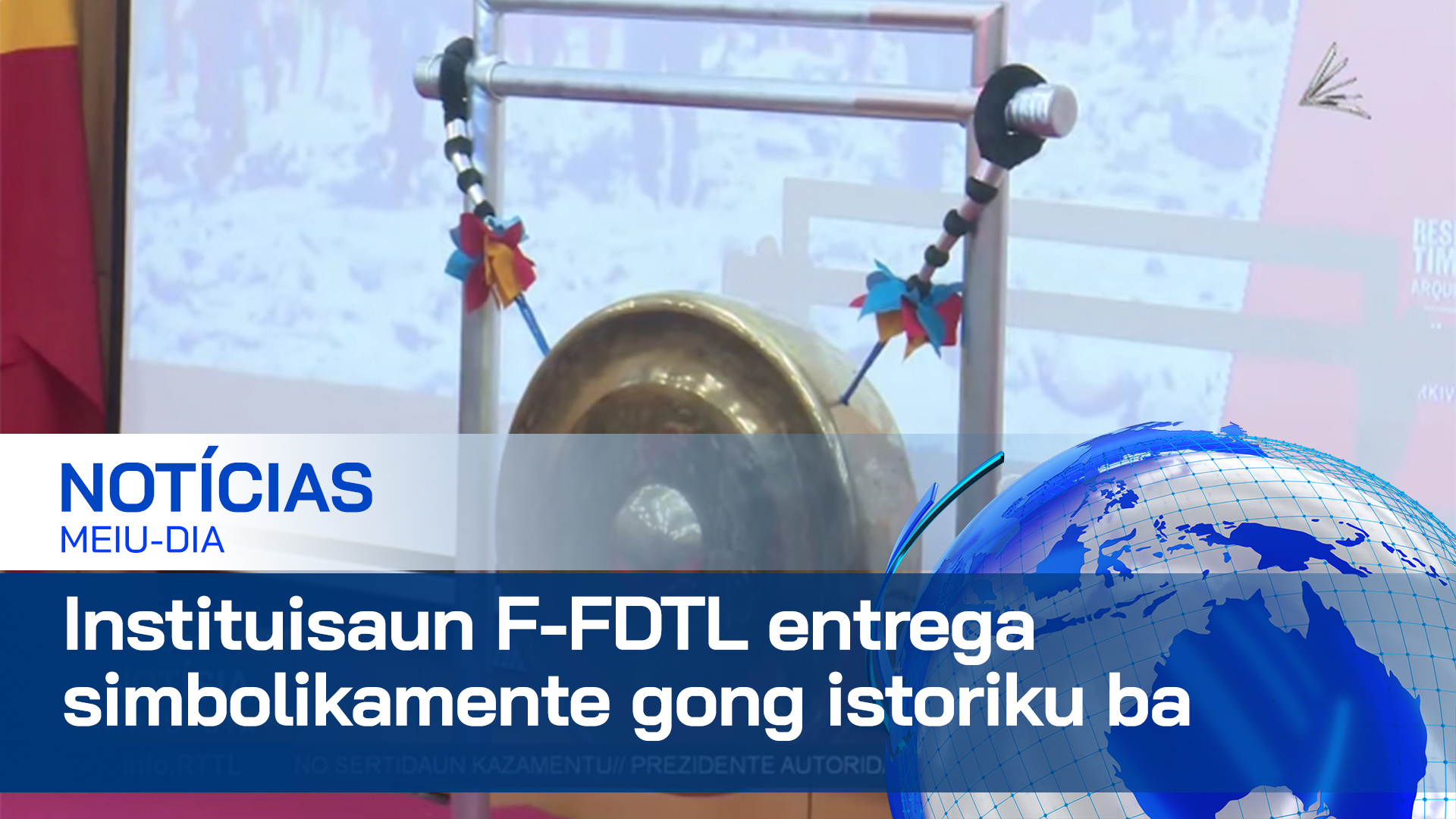 Instituisaun F-FDTL entrega simbolikamente gong istoriku ba AMRT | RTTL