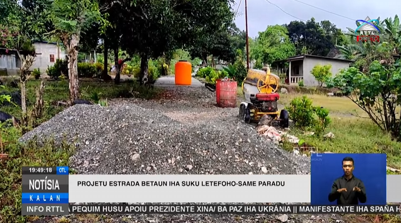 Projetu estrada betaun iha Suku Letefoho-Same paradu | RTTL